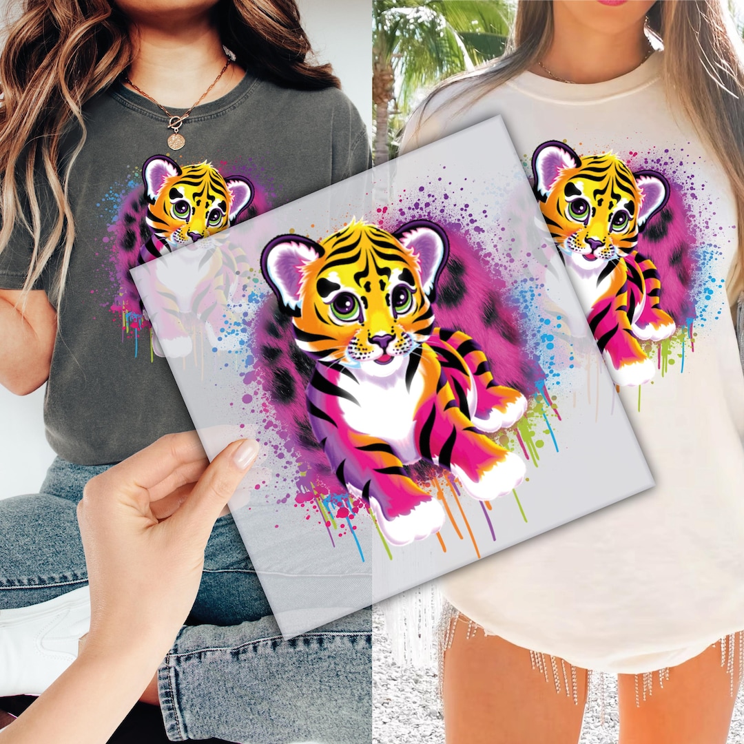 Vintage Tiger DTF Transfer for Ready to Press, 90s Inspired Tiger Ready ...