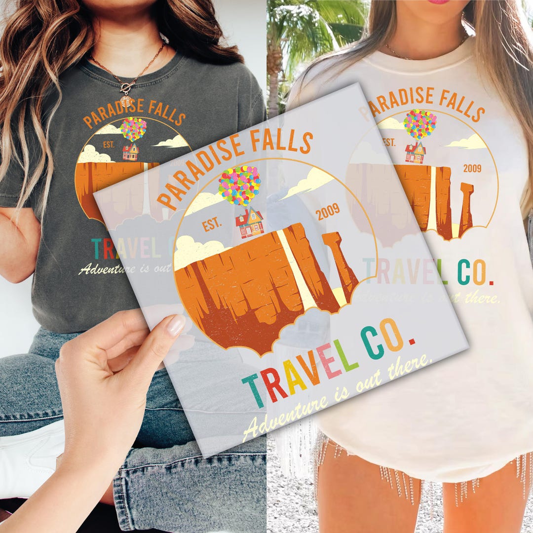 Retro Disney Pixar up Paradise Falls DTF Transfer for Ready to Press ...