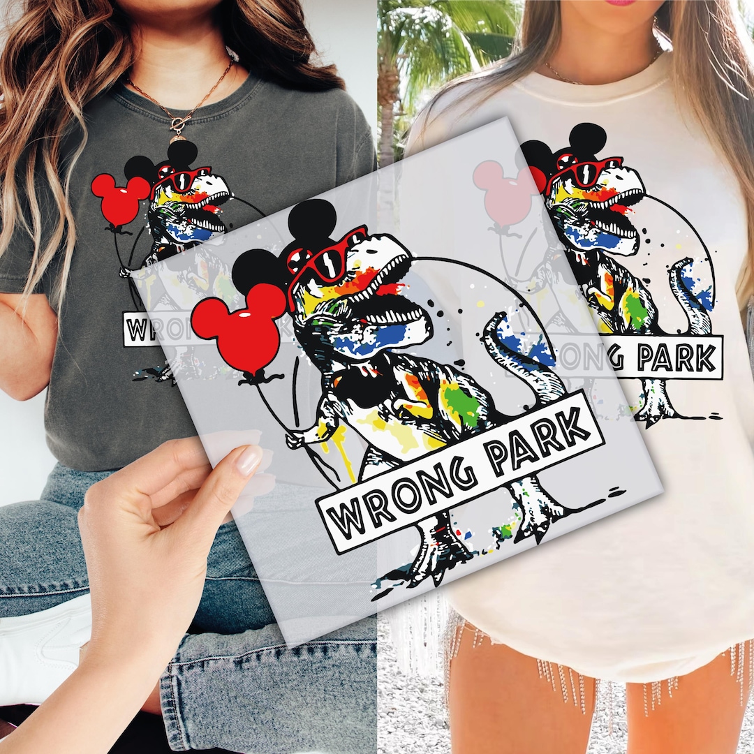 Disney Wrong Park DTF Transfer for Ready to Press, Wrong Park With ...