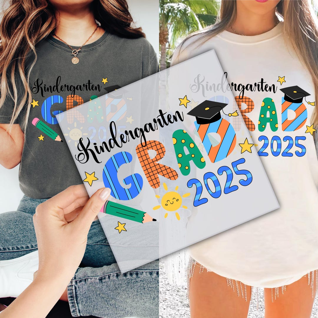 Kindergarten Grad 2025 DTF Transfer for Ready to Press, 2025 ...
