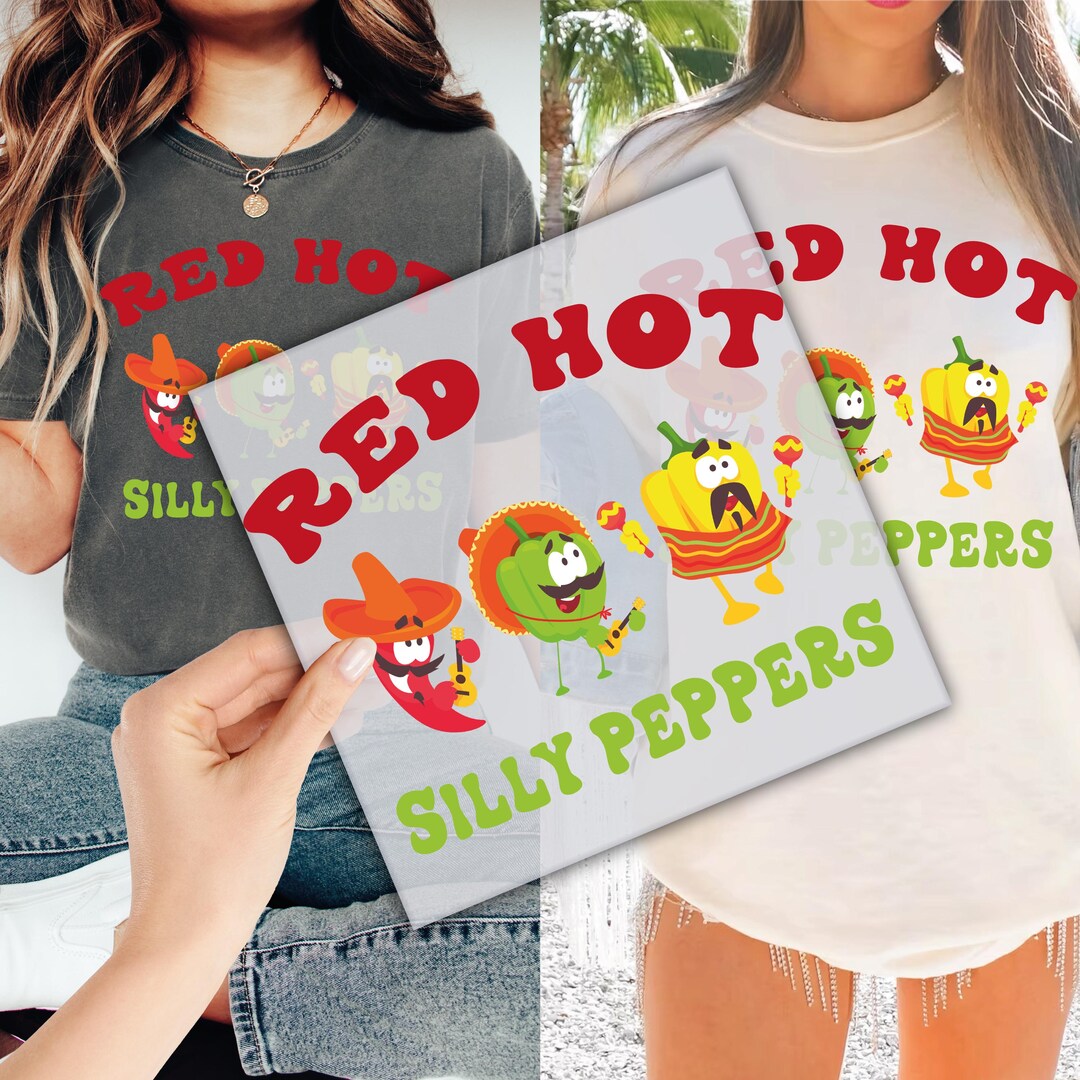 Red Hot Silly Peppers DTF Transfer for Ready to Press, Funny Mexican ...