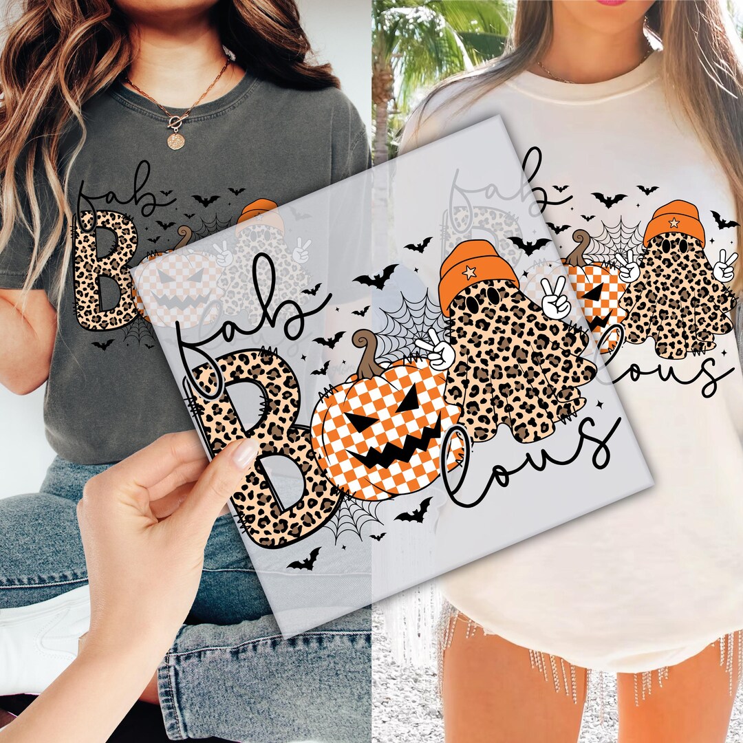 Fa Boo Lous Ready to Apply for Heat Press, Halloween Ghost DTF Transfer ...