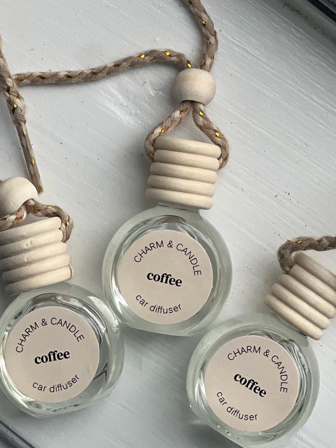 Car Diffuser Coffee Scent – Minimalist Hanging Air Freshener - Etsy