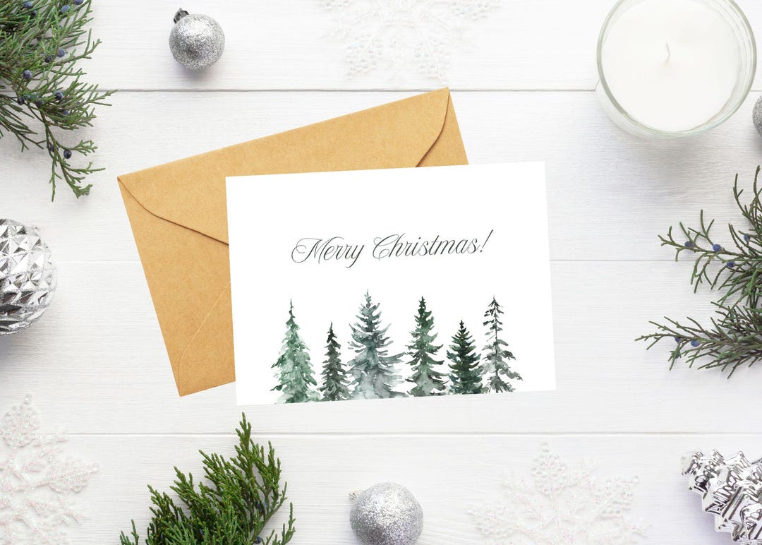 Printable Christmas Card Merry Christmas Greeting Card Holiday Season ...