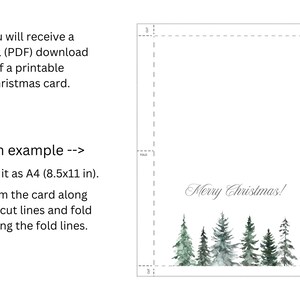 Printable Christmas Card Merry Christmas Greeting Card Holiday Season ...