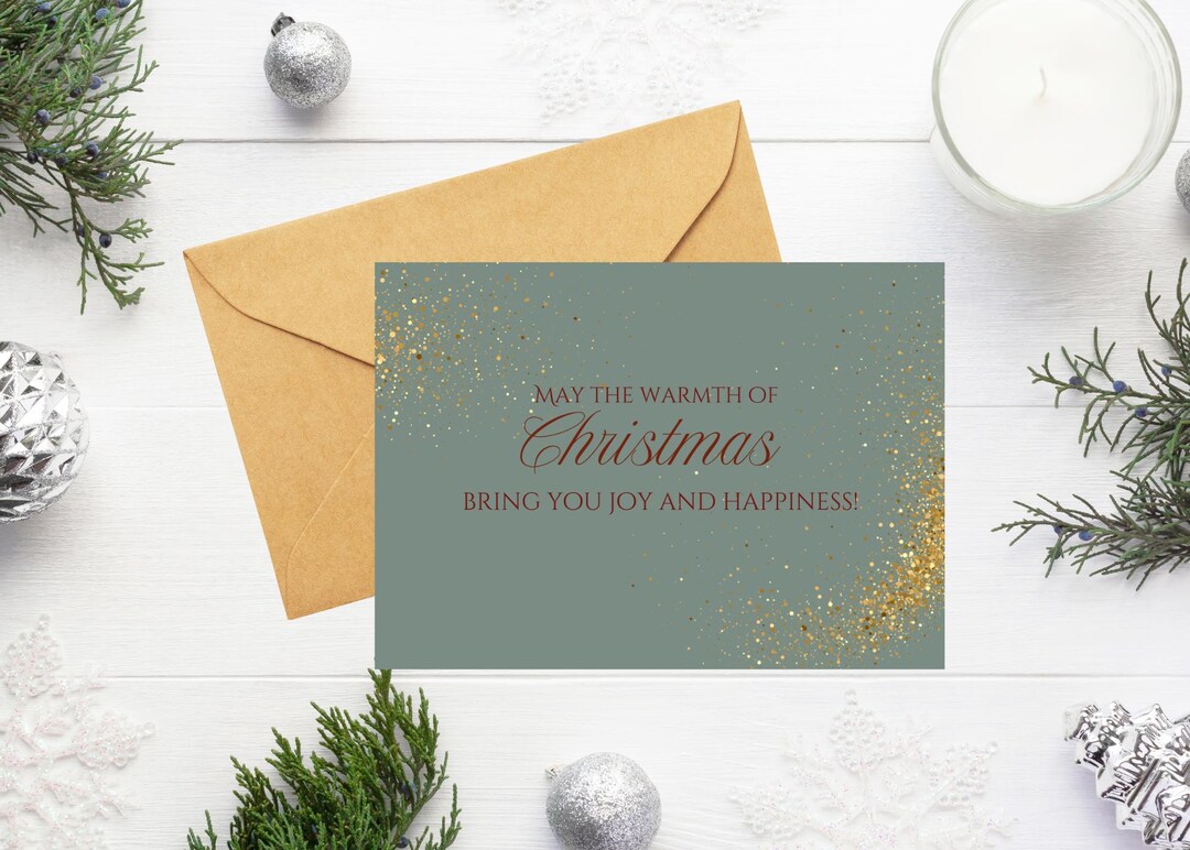 Printable Christmas Card Merry Christmas Greeting Card Holiday Season ...