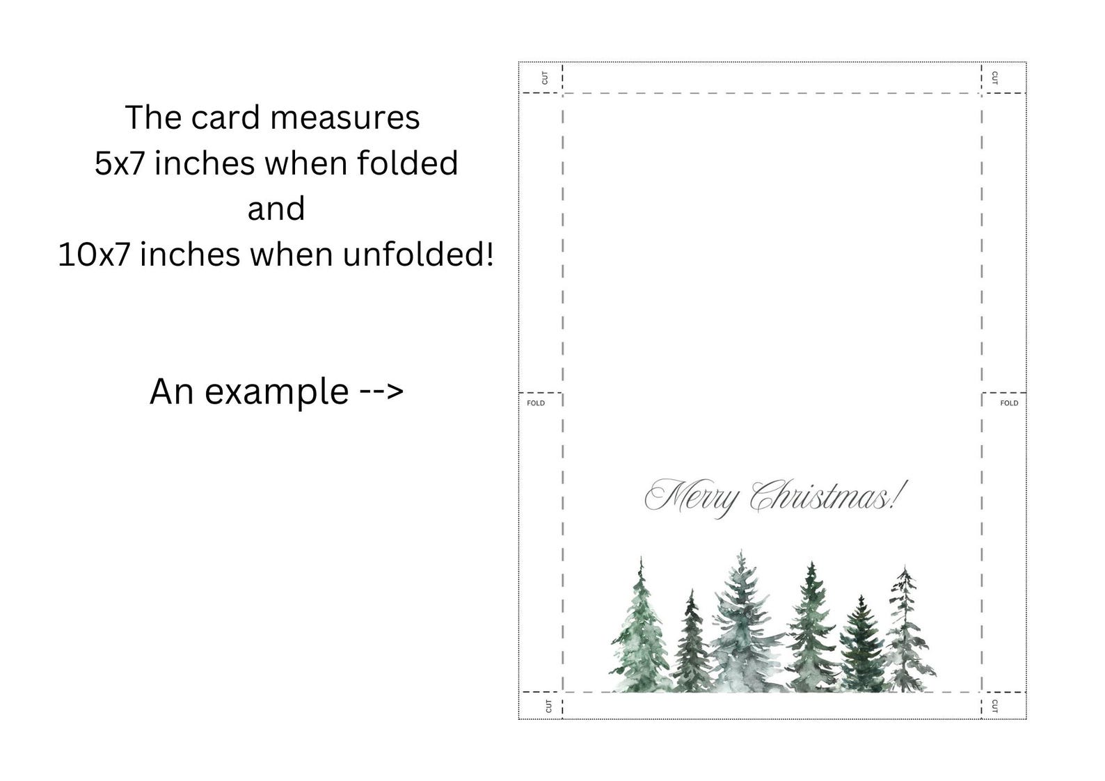 Printable Christmas Card Merry Christmas Greeting Card Holiday Season ...