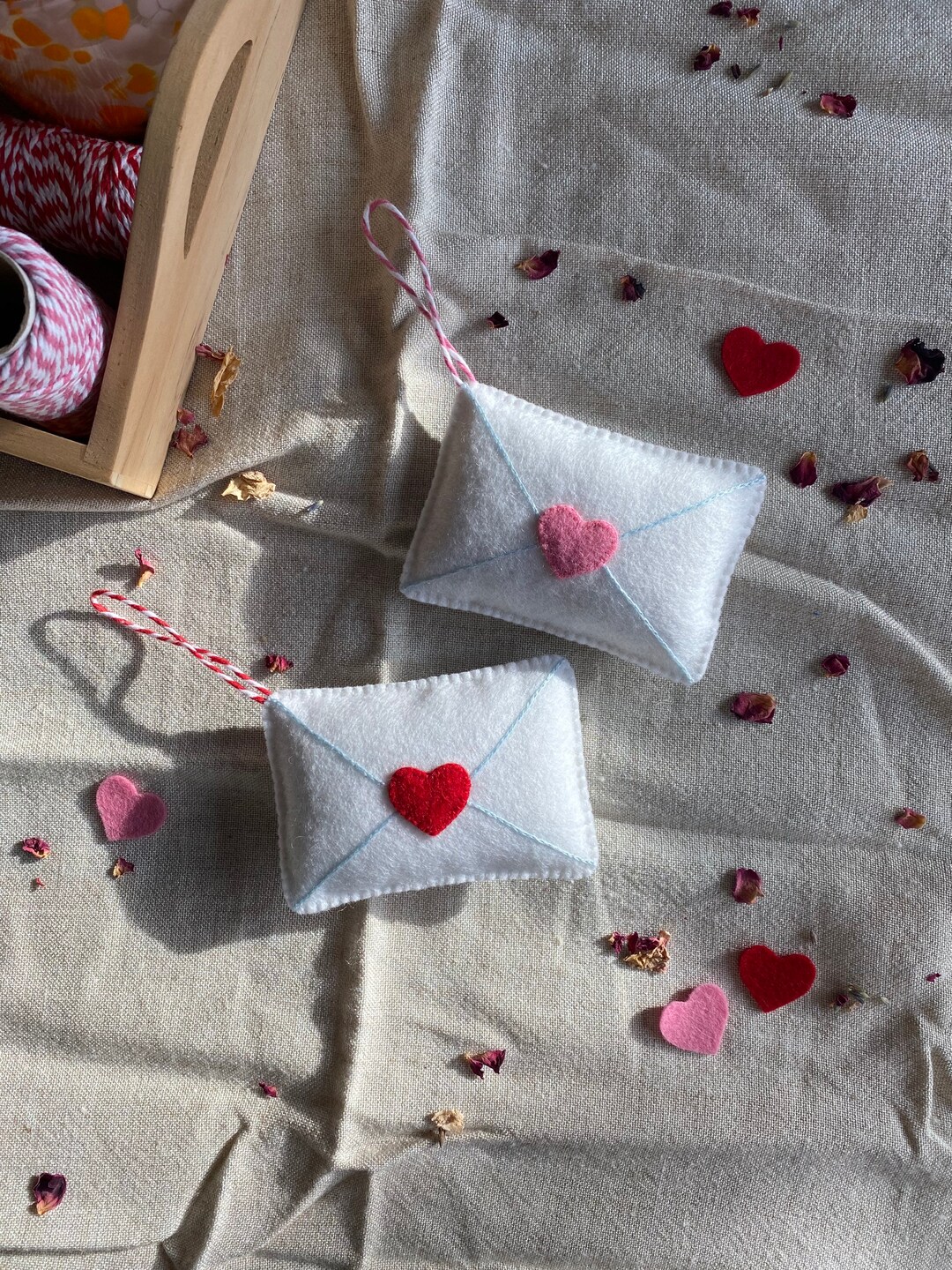 Customisable Love Letter Envelope Felt Decoration - Valentine’s Day ...