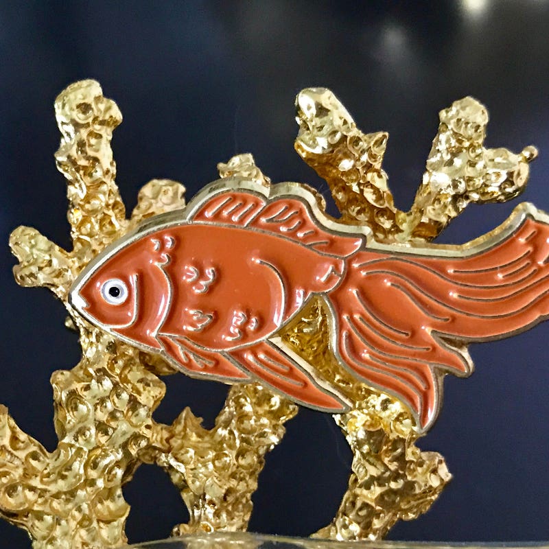 Goldfish Pin - Etsy