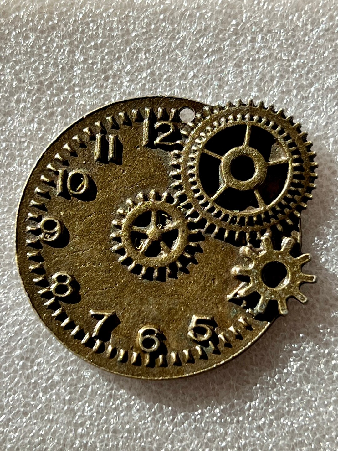 Gorgeous Steampunk Style Clock & Cog Charm / Pendant - Etsy