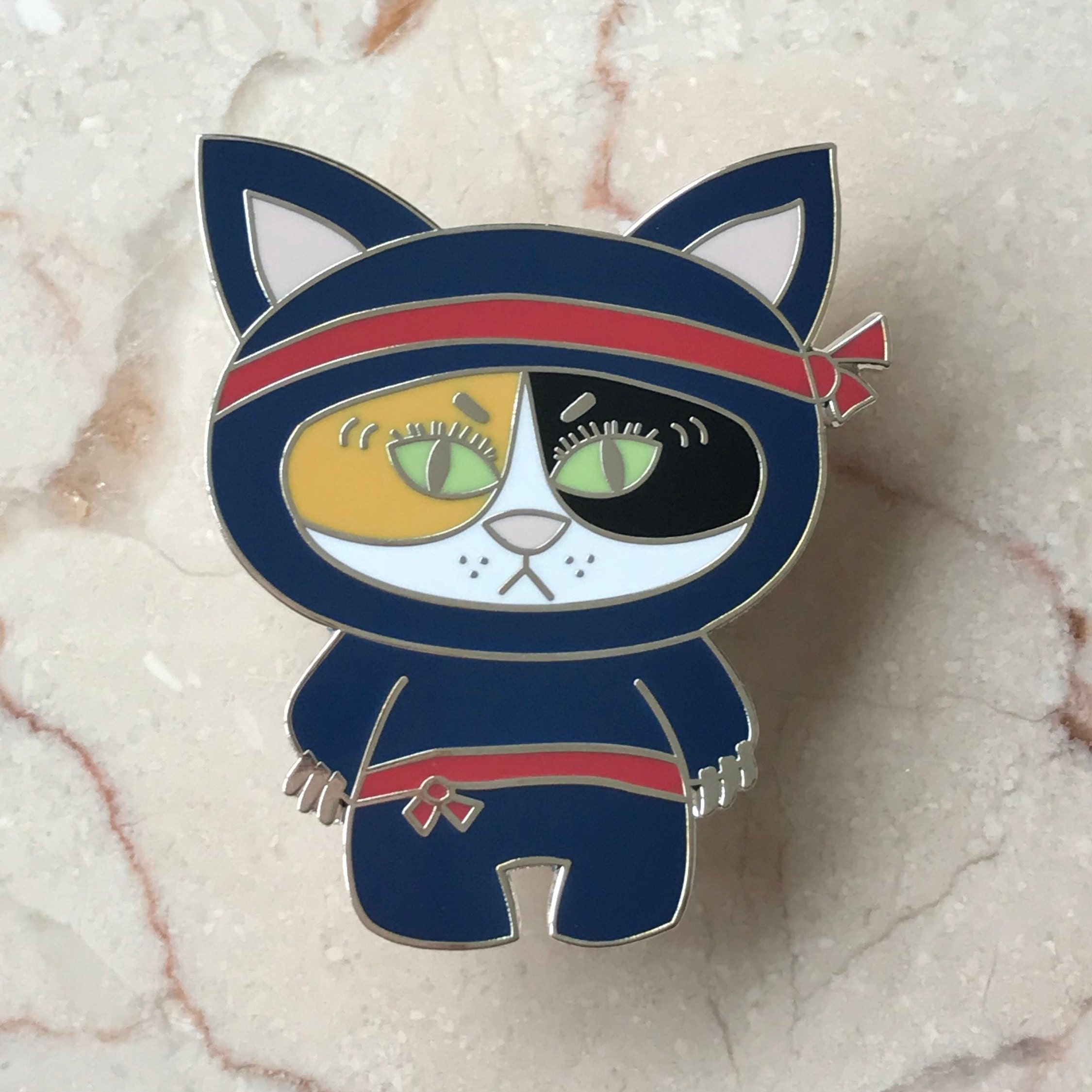 Awesome Ninja Cat Hard Enamel Pin Ninja Kitty - Etsy