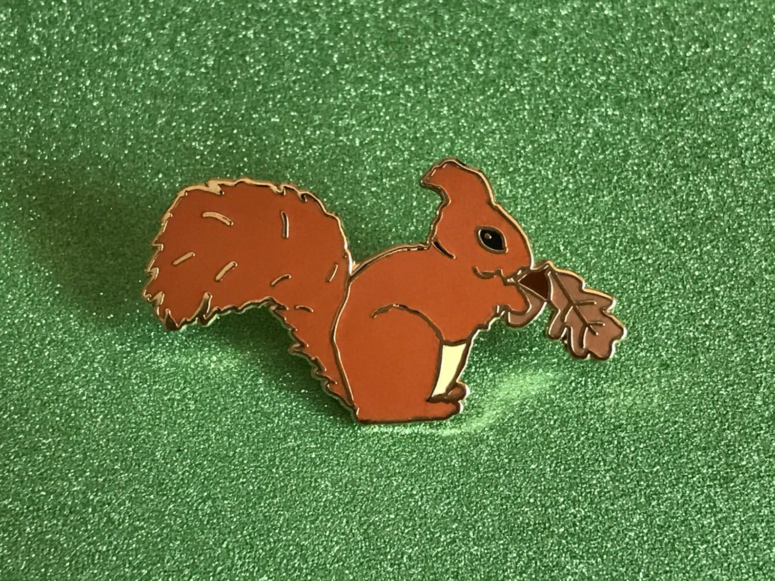 NEW Cute Squirrel Pin With Acorn and Oak Leaf - Etsy