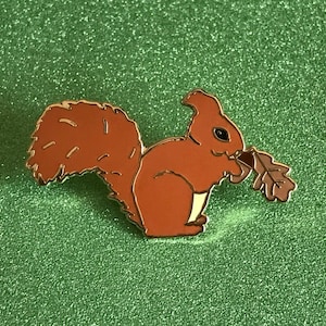 NEW!!! Cute Squirrel Pin With Acorn and Oak Leaf - Etsy