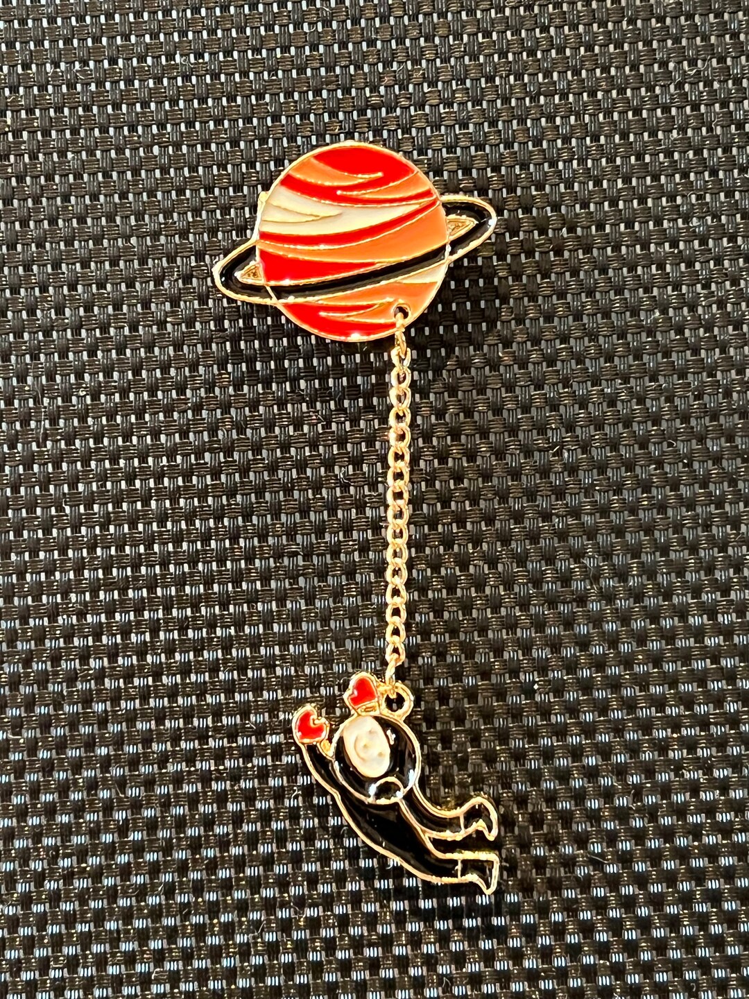 Astronaut With Planet Sample Enamel Pin - Etsy