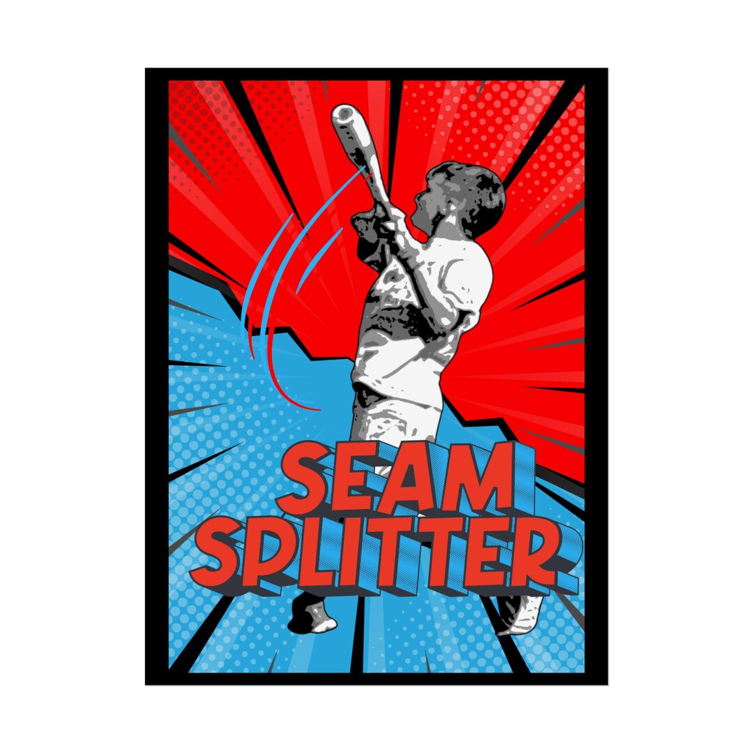 Dynamic Custom Sports Poster, Seam Splitter Wall Art, Baseball Decor ...