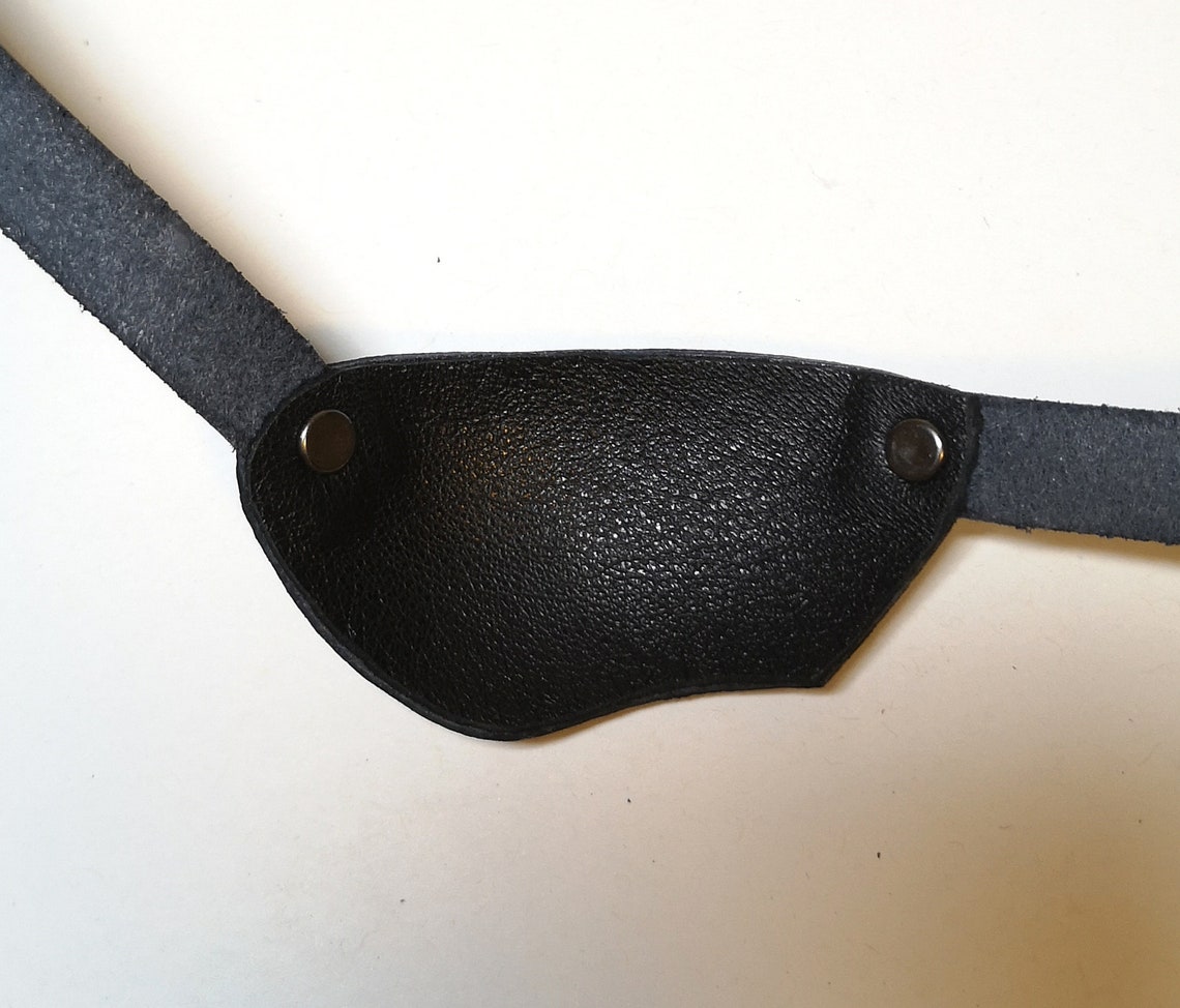 Handmade Slim Black or Brown Real Leather Eye Patch. Suitable for ...