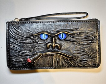 Leather Face Wallet - Etsy