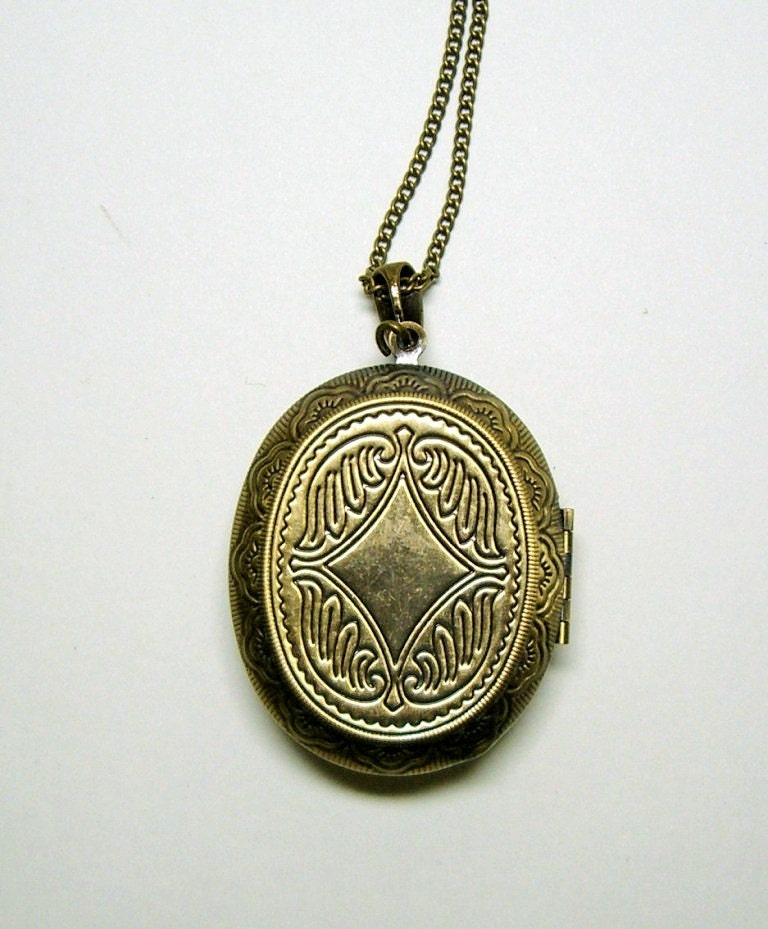 Antique Locket With Leather Evil Eye Design. Leather Necklace | Etsy