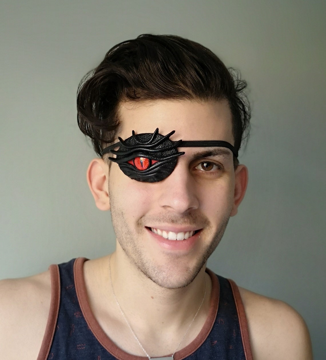 Black Leather Eye Patch Cosplay Larp Steampunk Pirate Captain - Etsy