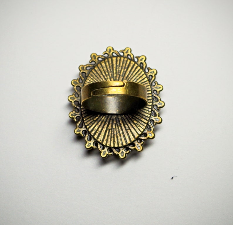 Black antiqued leather Gothic style ring. Steampunk Victorian | Etsy