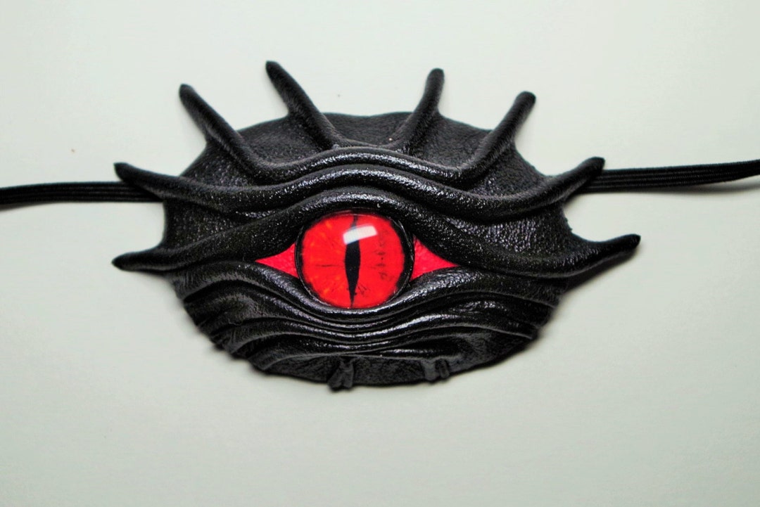 Black Leather Eye Patch Eyepatch Cosplay Larp Steampunk Pirate Captain ...