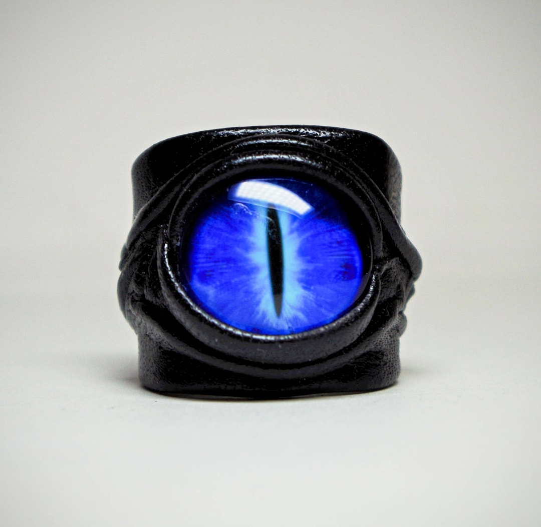 Adjustable Leather Ring. Statement Ring. Magic Evil Eye Occult Ring ...