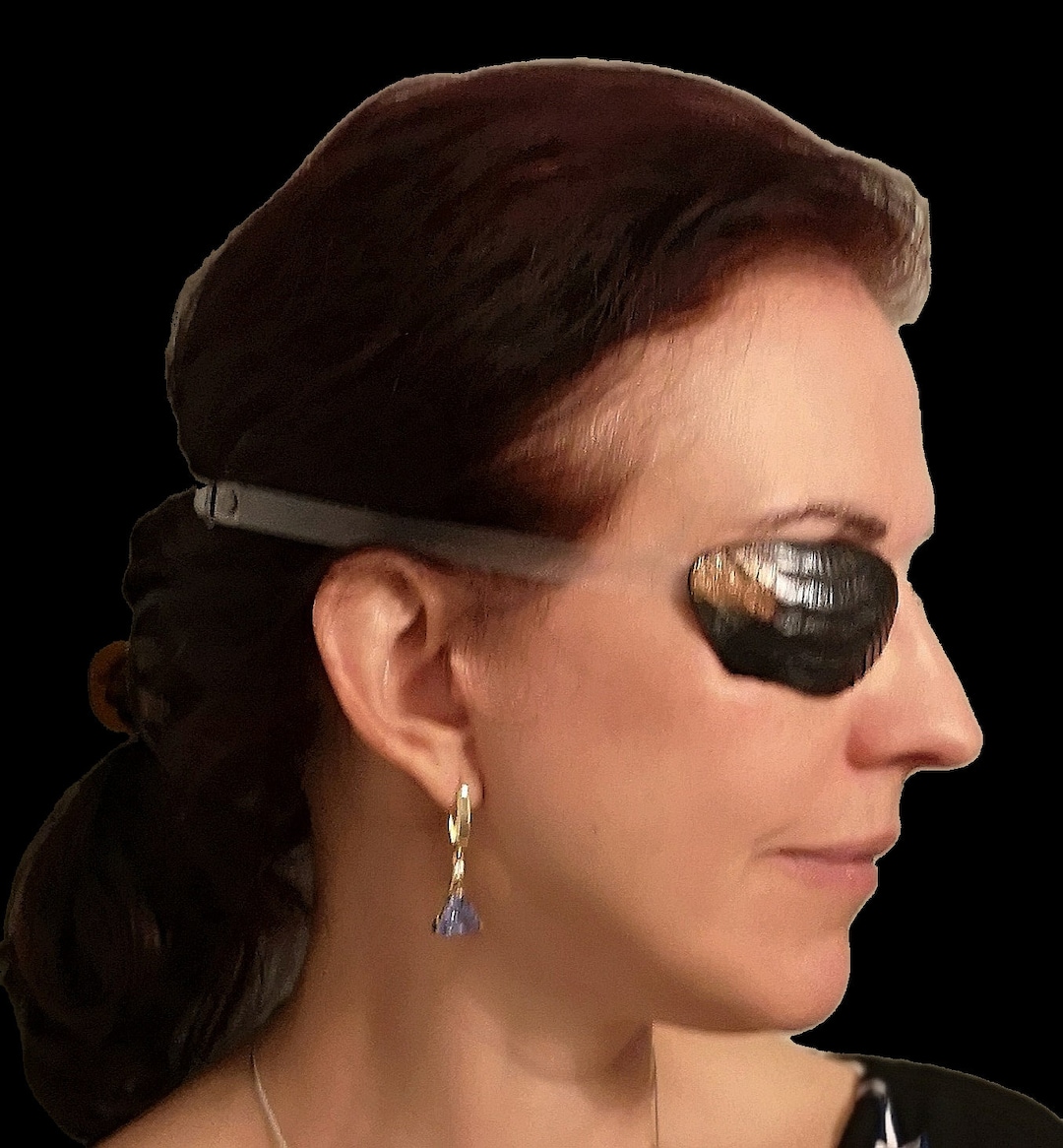 Leather Slim 3D Eye Patch. Snake Skin. Suitable for Permanent Use and ...