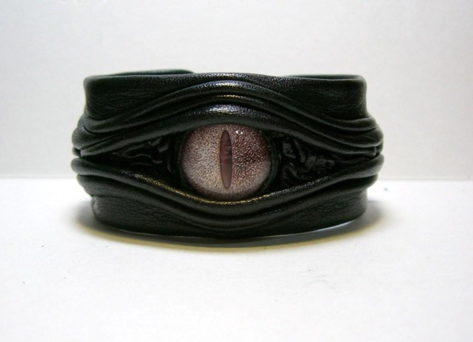 Evil Eye Snake Eye Dragon Eye Adjustable Black Leather | Etsy