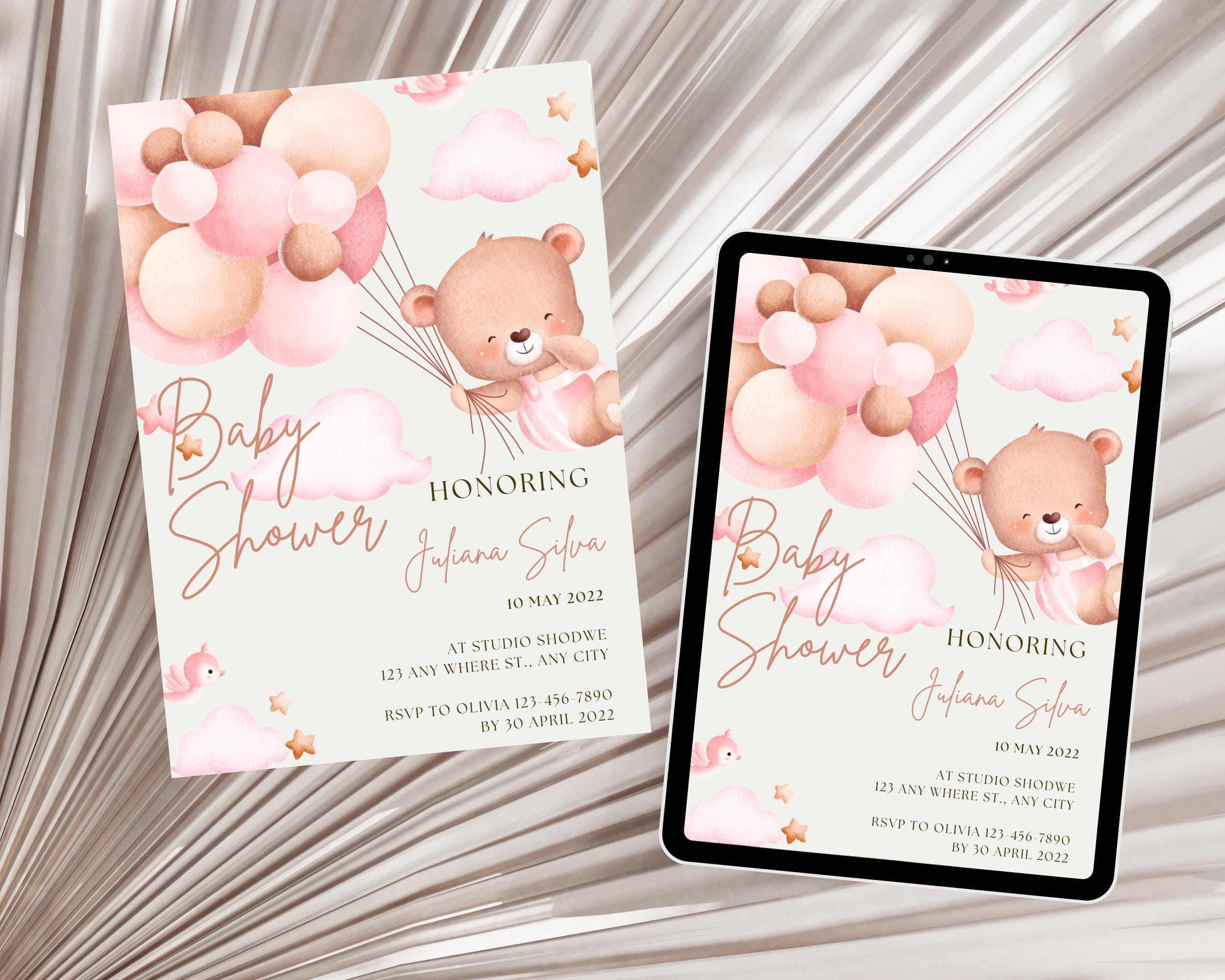 Printable Baby Shower Invitation Template - Girl Baby Shower ...