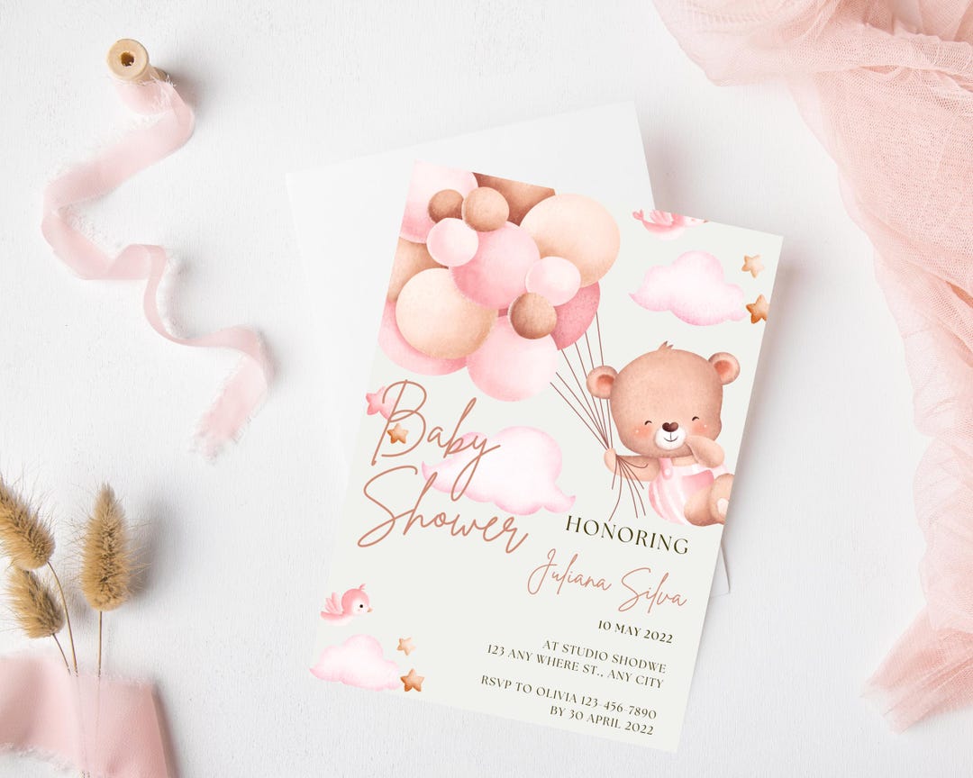 Printable Baby Shower Invitation Template - Girl Baby Shower ...