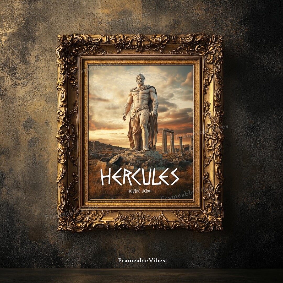 Hercules Greek Mythology Wall Art | Printable Hero Decor | Digital ...