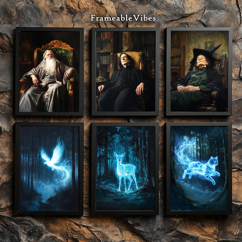 Set of 12 Headmaster Printable Portraits, Magical Wall Art, PDF Digital ...