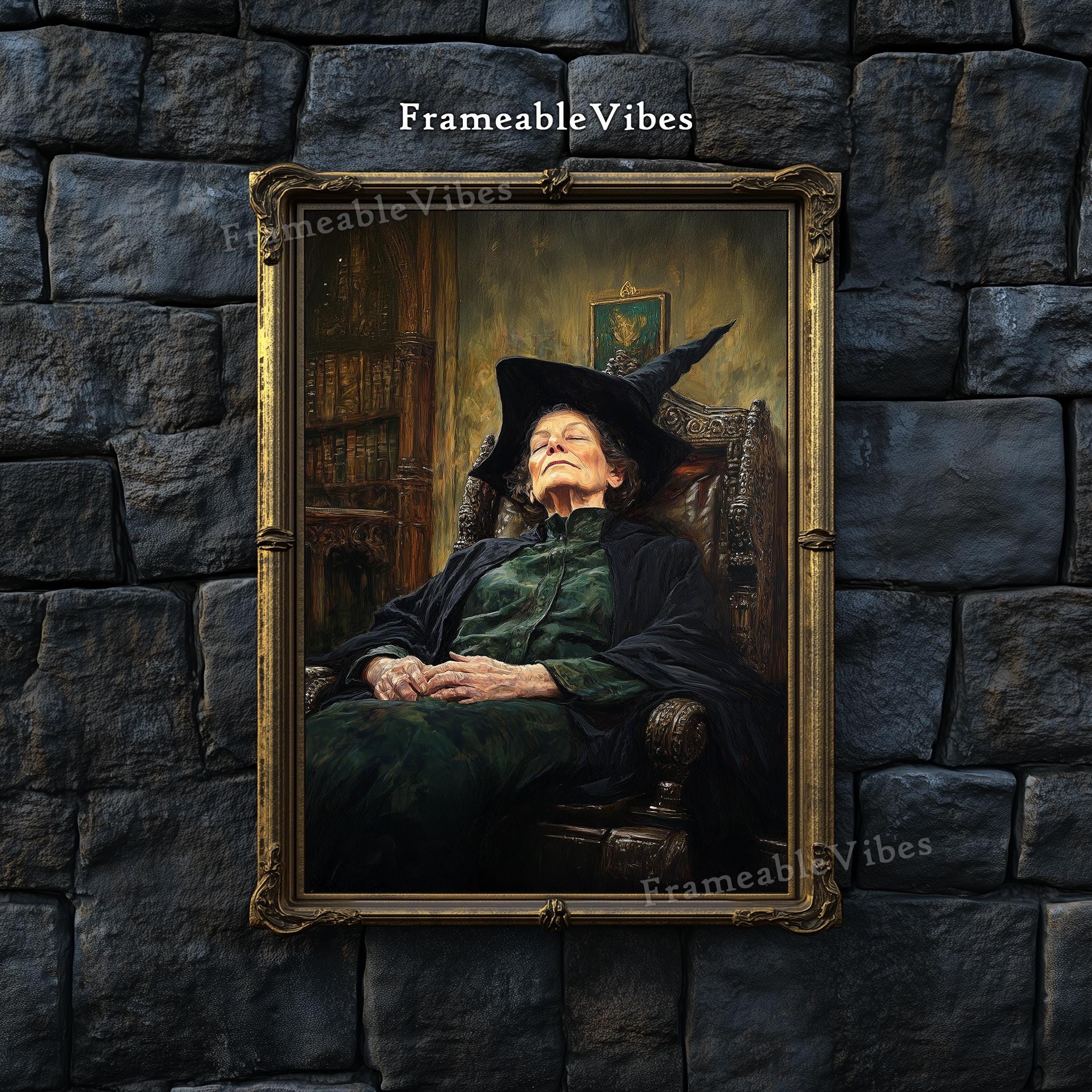 Witch Professor Portrait Printable Wall Art, Digital Wizarding Home ...