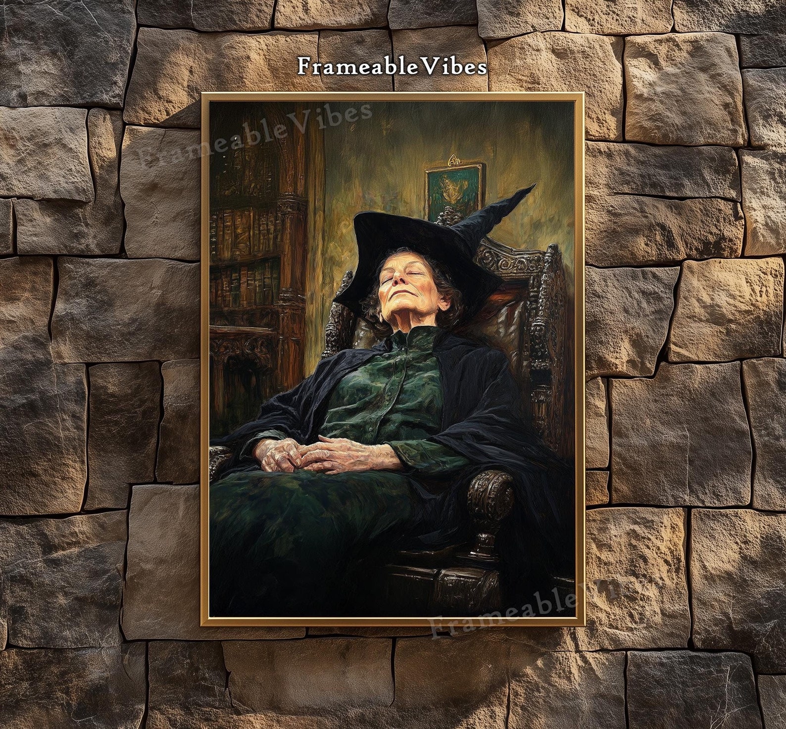Witch Professor Portrait Printable Wall Art, Digital Wizarding Home ...