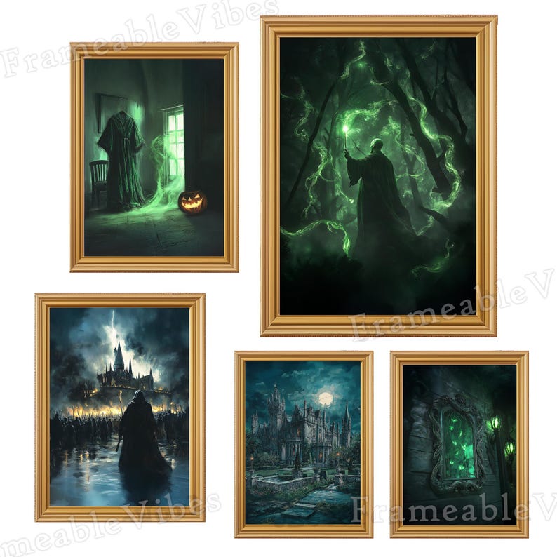 50 Magical Printable Portraits, Wizards Wall Art, PDF Digital Wizarding ...