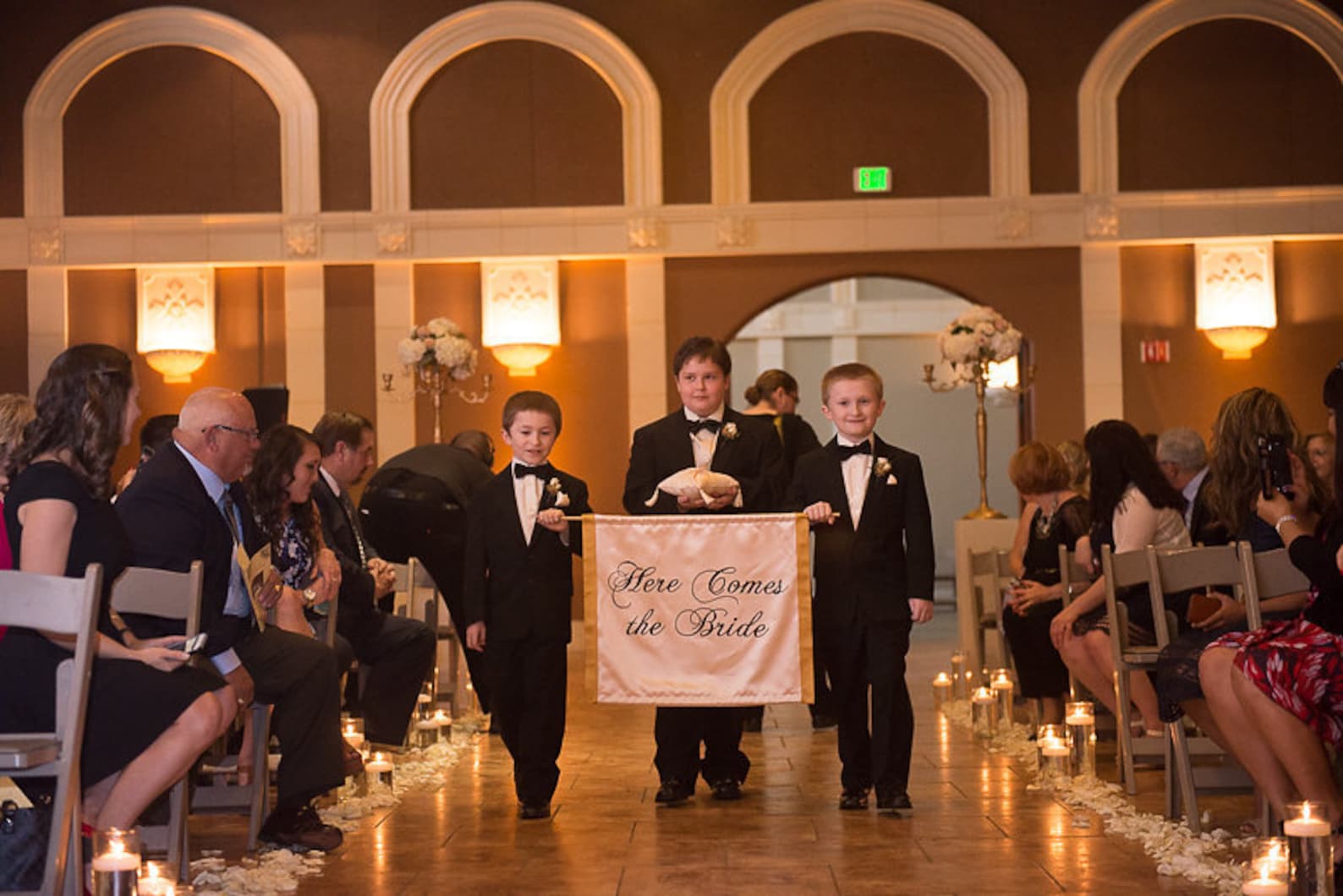 Here Comes the Bride Banner Wedding Sign Ceremony Banner Ringbearer ...