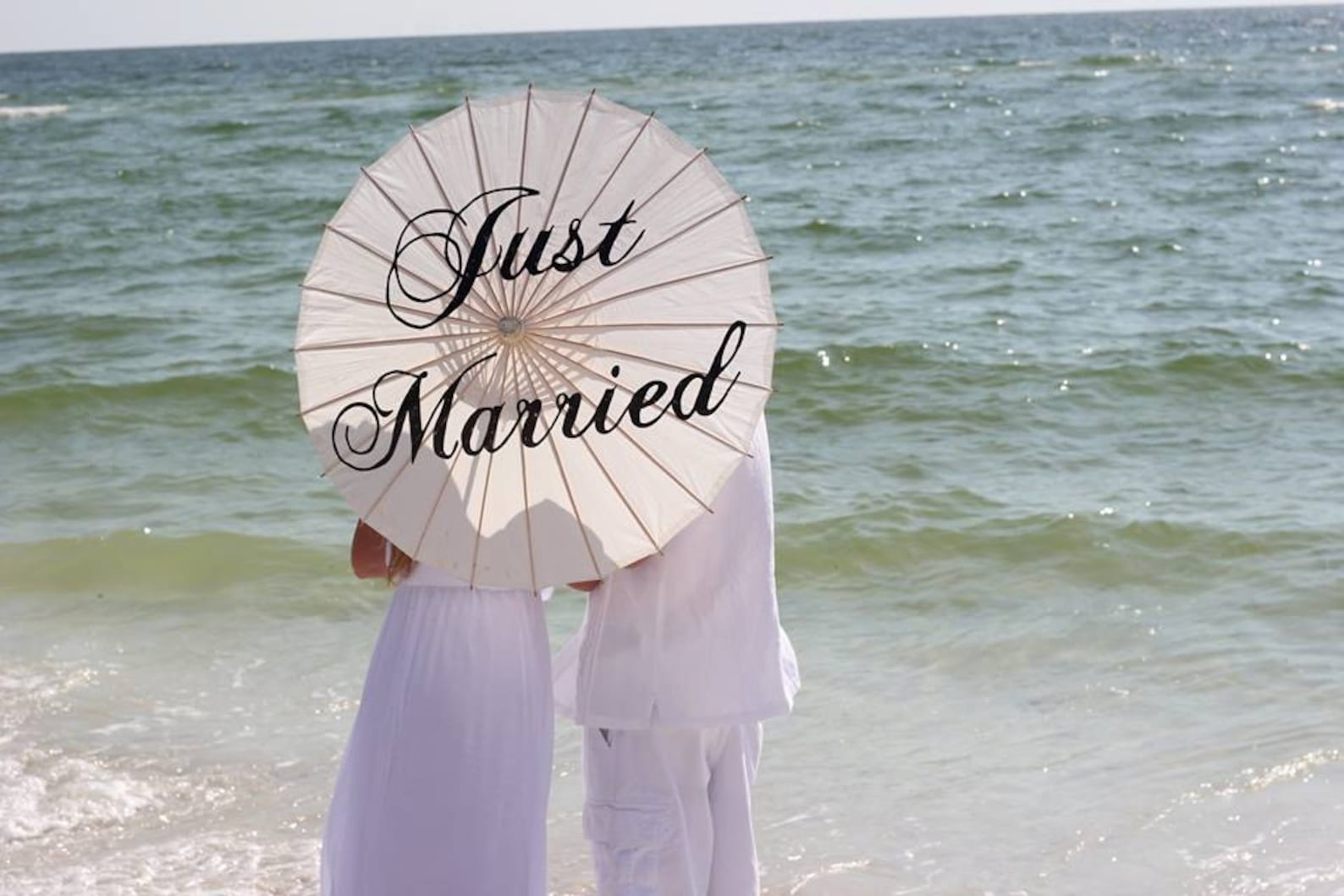 Just Married Parasol Sign Custom Umbrella Ceremony Decoration Wedding ...