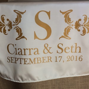 Custom Wedding Table Runner Personalized Monogram Sign Banner ...