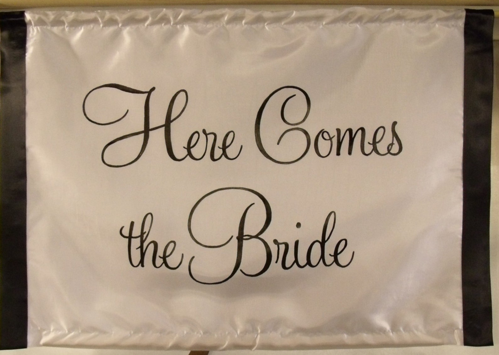 Here Comes the Bride Banner Wedding Sign Ceremony Banner Ringbearer ...