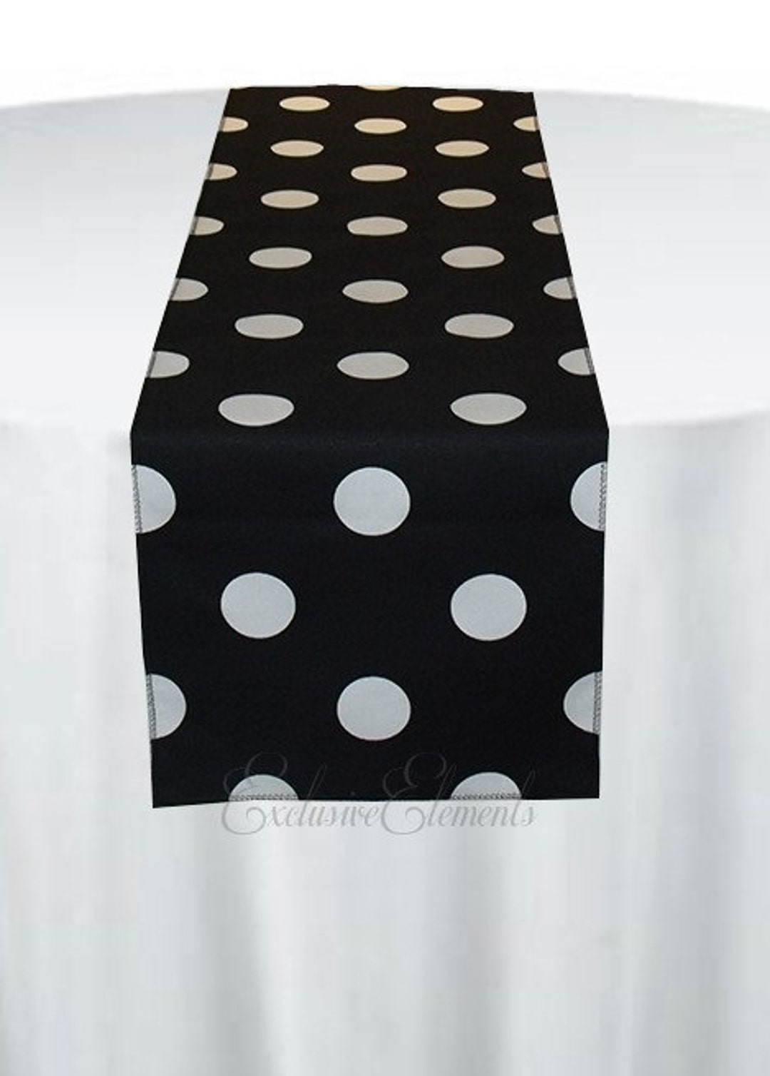 Black and White Polka Dot Table Runner Wedding Table Centerpiece Black ...