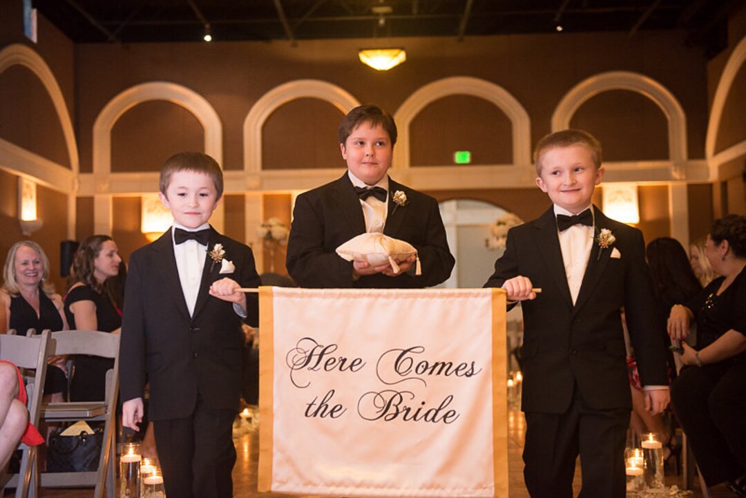 Here Comes the Bride Banner Wedding Ceremony Decoration Aisle Decor ...