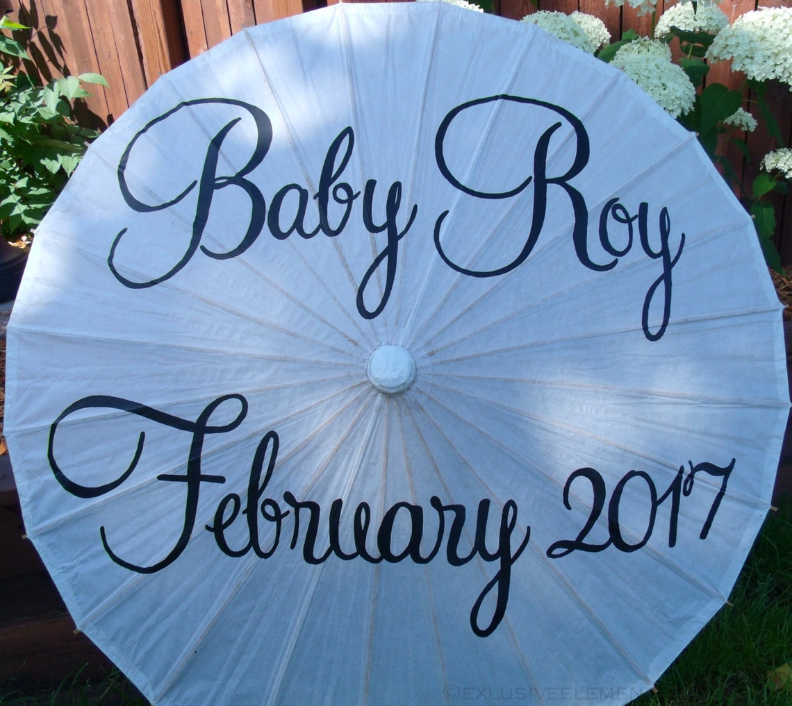 Baby Announcement Sign Maternity Photography Prop Parasol - Etsy