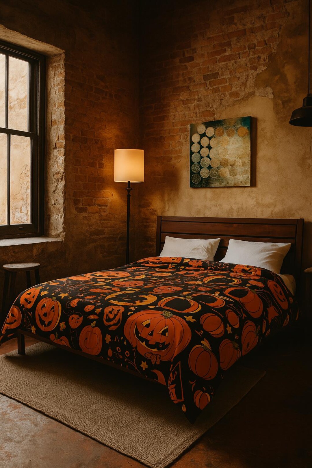 Spooky Halloween Comforter | Cozy Pumpkin Blanket for Fall Decor, Trick ...