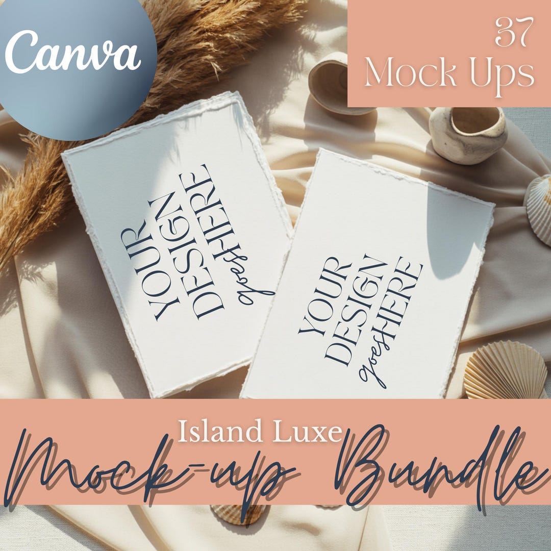 Mockup for Stationer Deckled Edge Photo Mock-up Minimalist Invitation ...