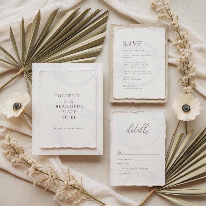 Wedding Invitation Mockup Bundle: Neutral Stationery Flat Lays (canva ...