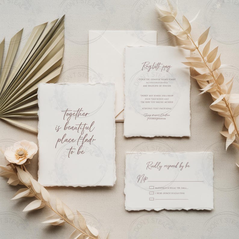 Wedding Invitation Mockup Bundle: Neutral Stationery Flat Lays (canva ...
