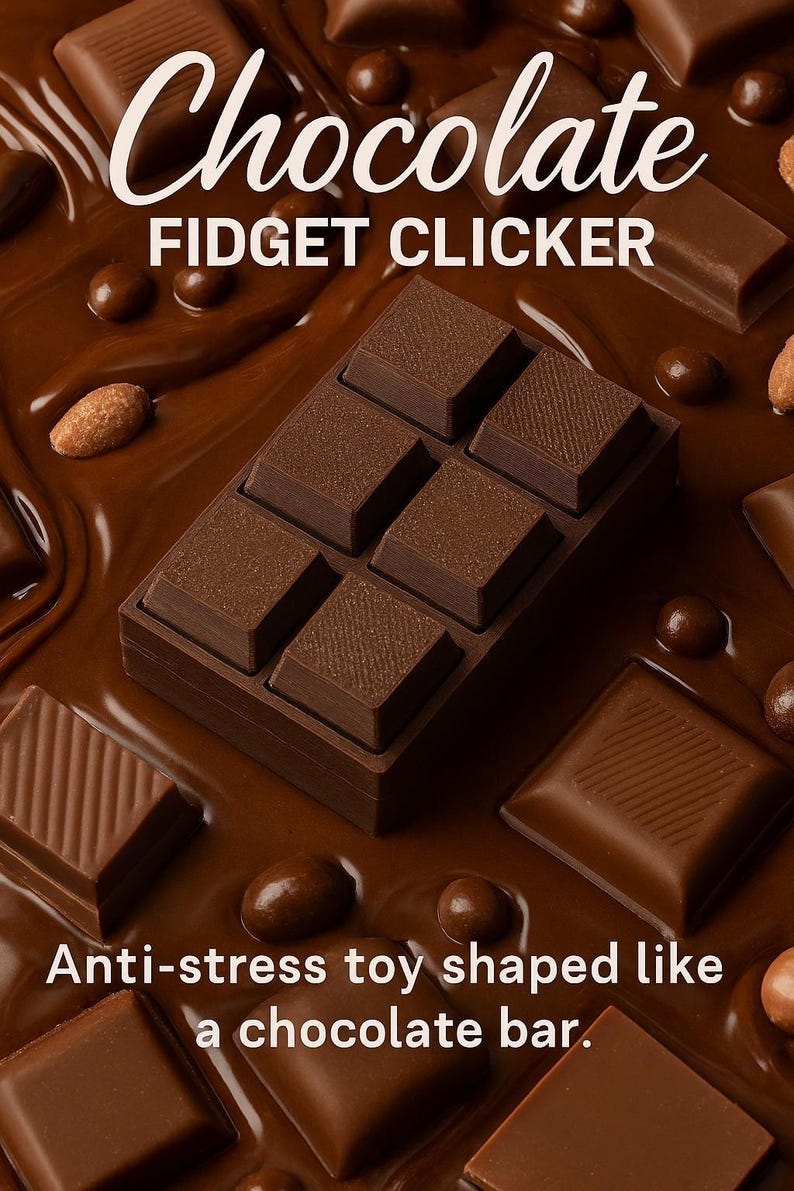 Chocolate Bar Fidget Clicker – Sensory Stress Relief Toy - Etsy