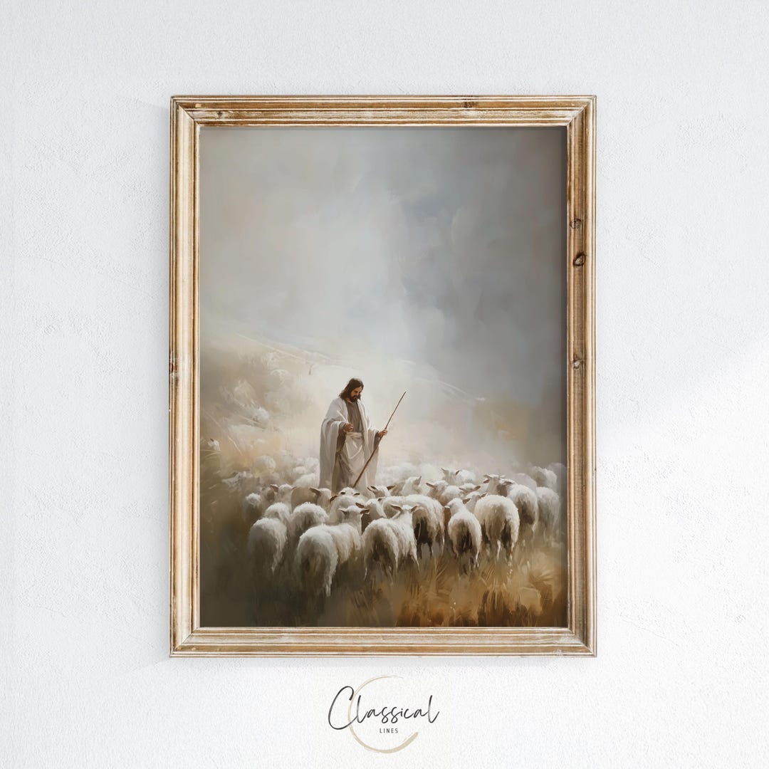 Jesus, the Good Shepherd Art PRINTABLE, Christian Artwork (digital ...