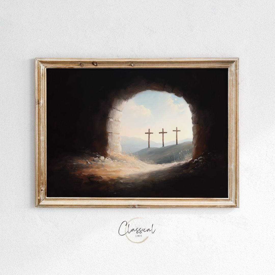 Jesus Christ Resurrection Painting, Christian Easter Wall Art ...