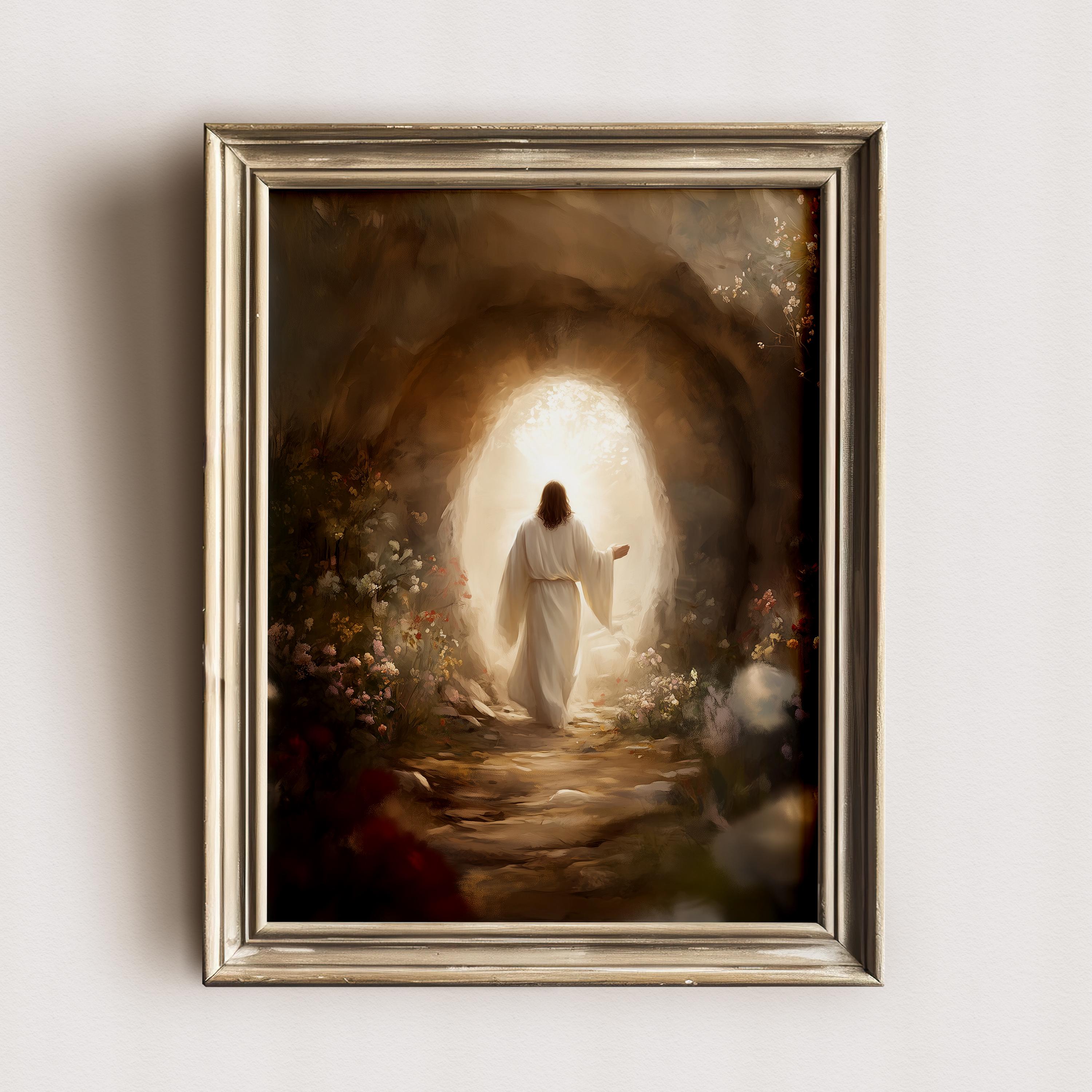 Jesus Christ Resurrected Painting, Christian Easter Art (printable) - Etsy